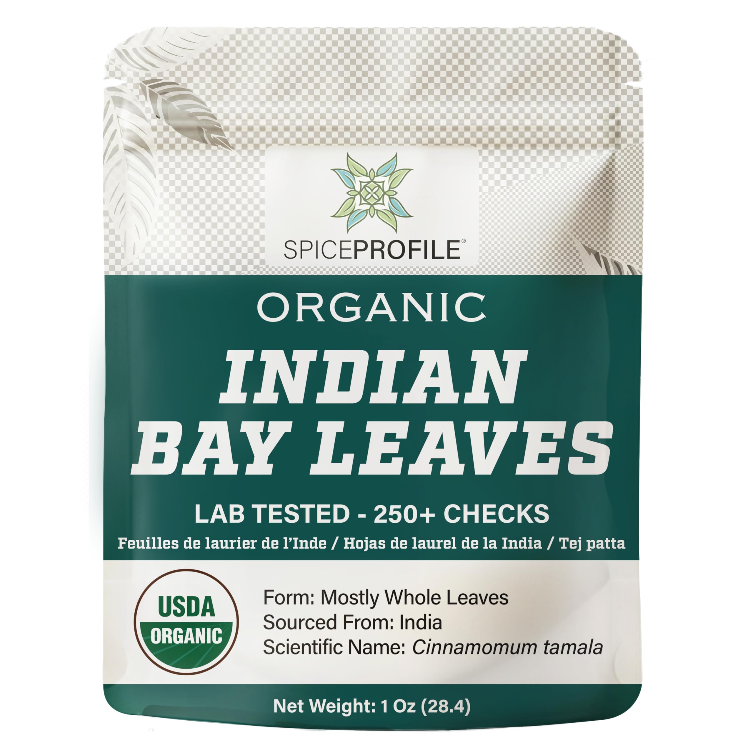 USDA Organic Bay Leaves, Lab Tested for Heavy Metals, Resealable 1oz P ...